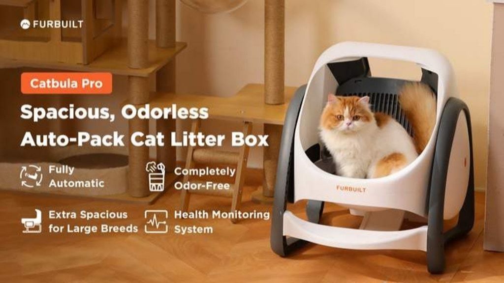 Catbula Pro - Spacious, Odorless Auto-Pack Cat Litter Box - Hunt4Best