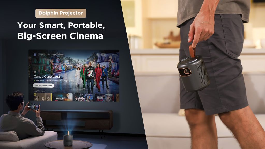 Dolphin Projector: Your Smart, Portable, Big-Screen Cinema - Hunt4Best