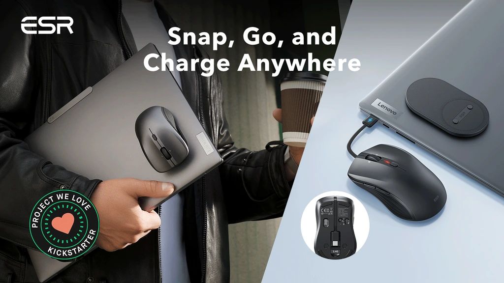 The 1st Magnetic Wireless Mouse With Built-in Charging Cable - Hunt4Best