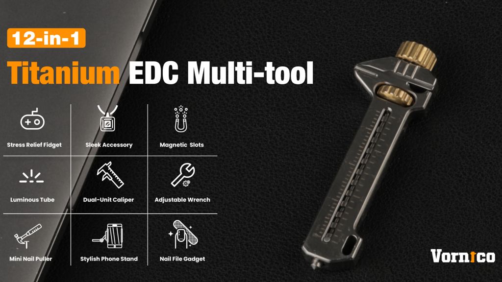 Vornico: 12-in-1 Mini EDC Titanium Multi-Tool Pliers - Hunt4Best