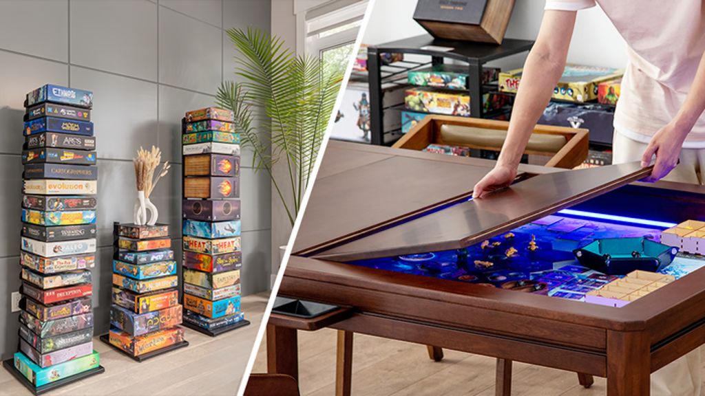 Kingswood $749 Game Table + GamePillar Storage Towers - Hunt4Best