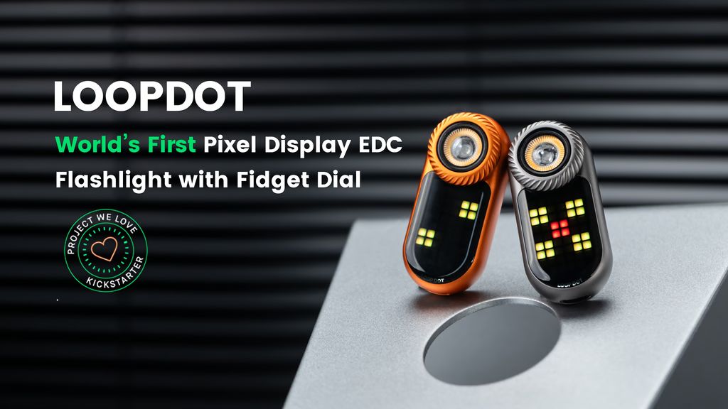 LOOPDOT:World's 1st Pixel Display EDC Flashlight&Fidget Dial - Hunt4Best