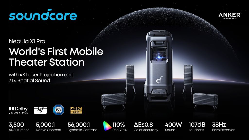 Nebula X1 Pro: Mobile Theater with 4K Projector& 7.1.4 Sound - Hunt4Best