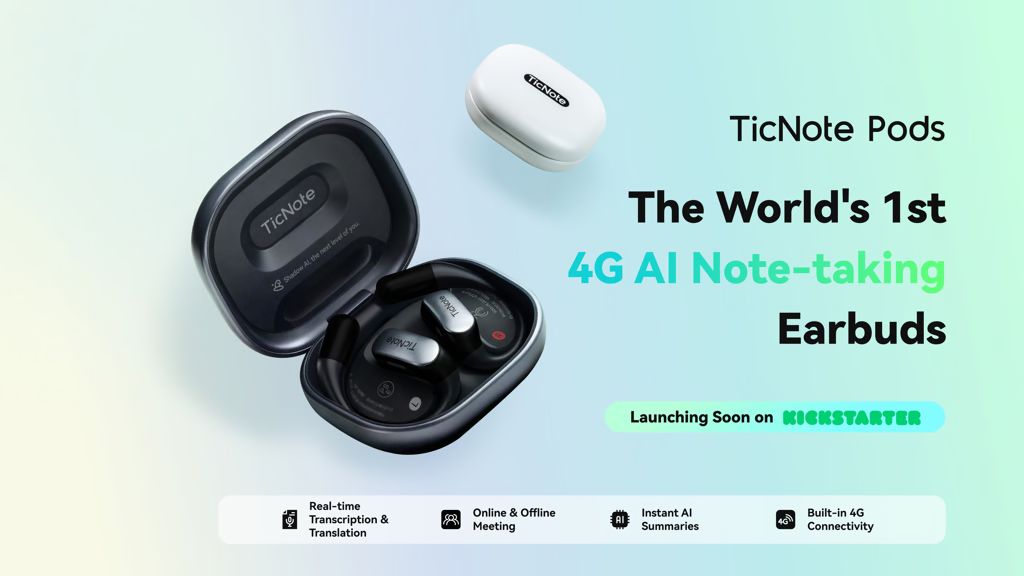 TicNote Pods: World’s 1st 4G AI Note-Taking Earbuds - Hunt4Best