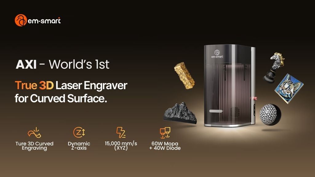 EM-Smart AXI — True 3D Laser Engraver for Curved Surfaces - Hunt4Best