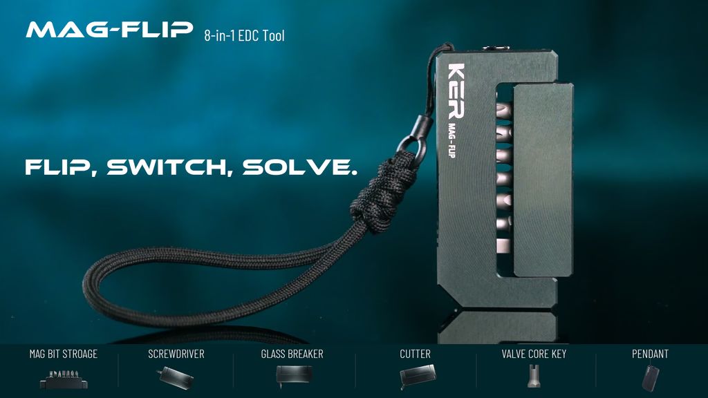 MAG-FLIP: an 8-in-1 Magnetic Multifunction EDC Tool - Hunt4Best